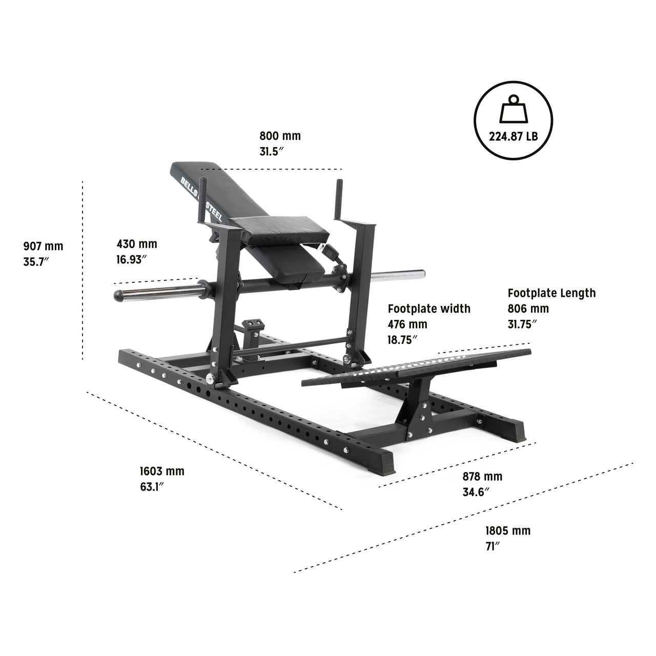 Hip Thrust Machine - Bells of Steel USA