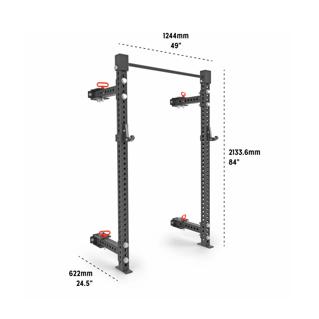 Manticore Folding Half Rack (3" x 3", 1" Holes) - Bells of Steel USA