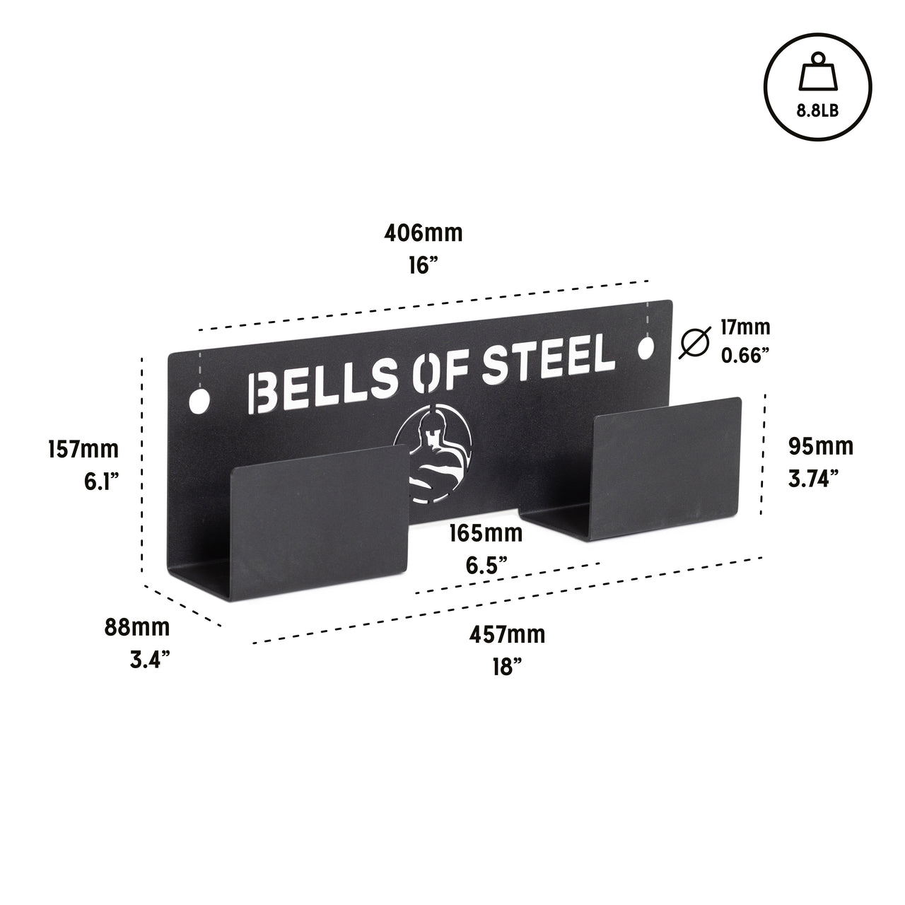 Wall or Rack Mounted Bench Hanger - Bells of Steel USA