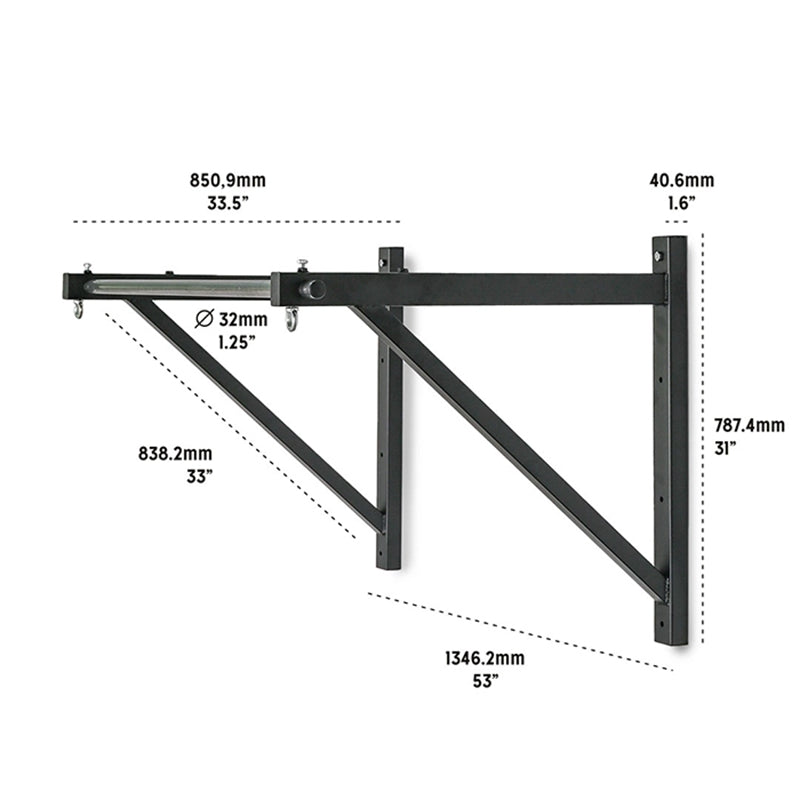Adjustable Wall Or Ceiling Mounted Pull Up Bar - Bells of Steel USA