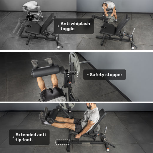 Legacy Leg Extension / Hamstring Curl Machine - Plate Loaded - Bells of ...
